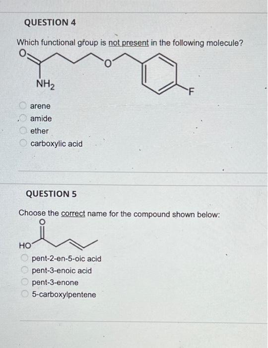Solved Which functional group is not present in the | Chegg.com