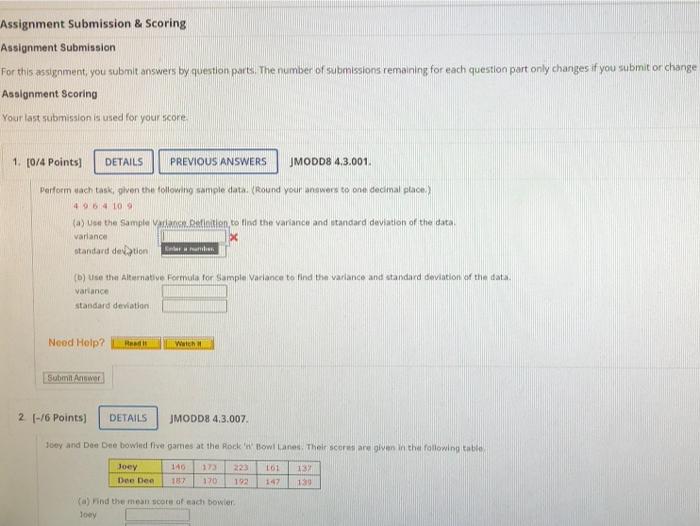 Solved Assignment Submission & Scoring Assignment Submission | Chegg.com