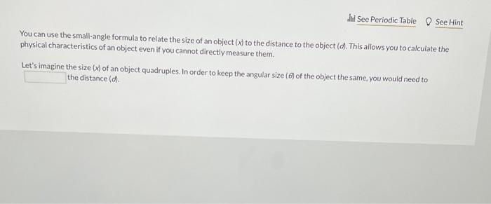 Solved You can use the small-angle formula to relate the | Chegg.com