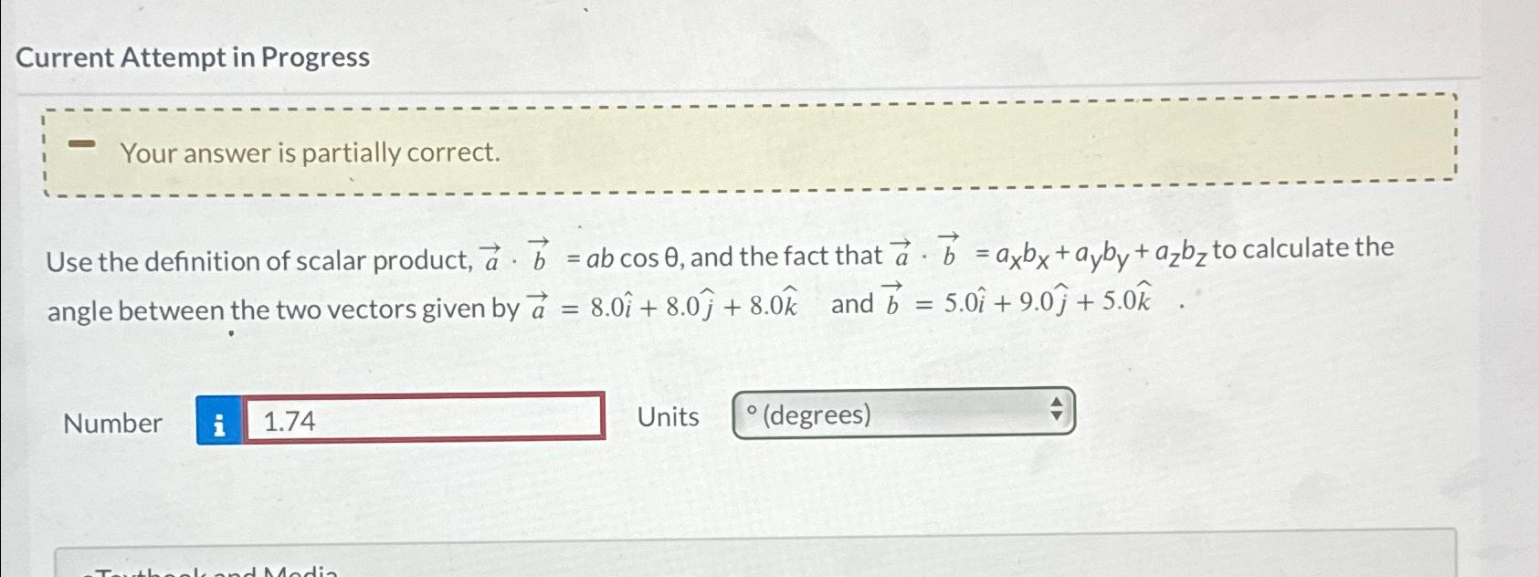 Solved Current Attempt in ProgressYour answer is partially | Chegg.com
