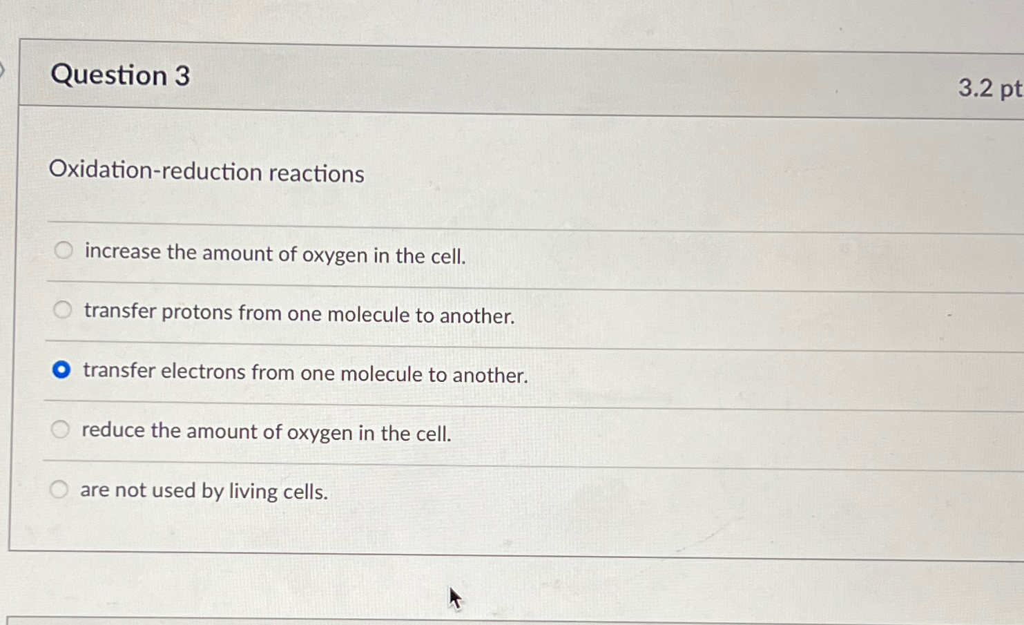 Solved Question 33.2ptOxidation-reduction reactionsincrease | Chegg.com