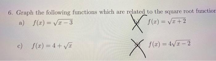 Solved 6. Graph the following functions which are related to | Chegg.com