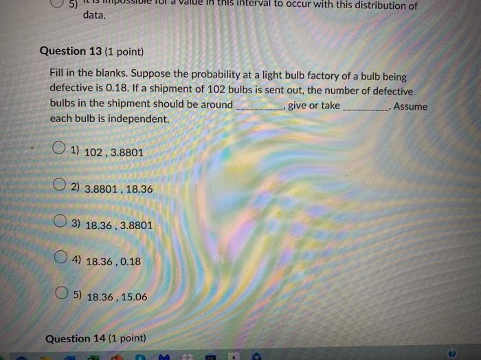 Solved Question 13 (1 point) Fill in the blanks. Suppose the | Chegg.com