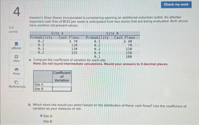 Karamo's Shoe Stores incorporated is considering | Chegg.com