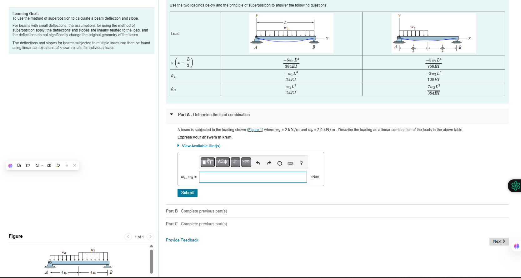 Solved Learning Goal: To use the method of superposition to | Chegg.com