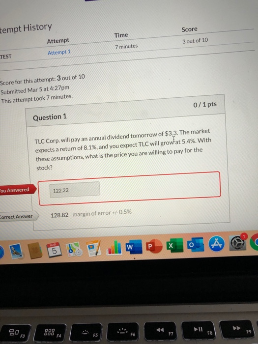 Solved tempt History Score Time Attempt 3 out of 10 7 | Chegg.com