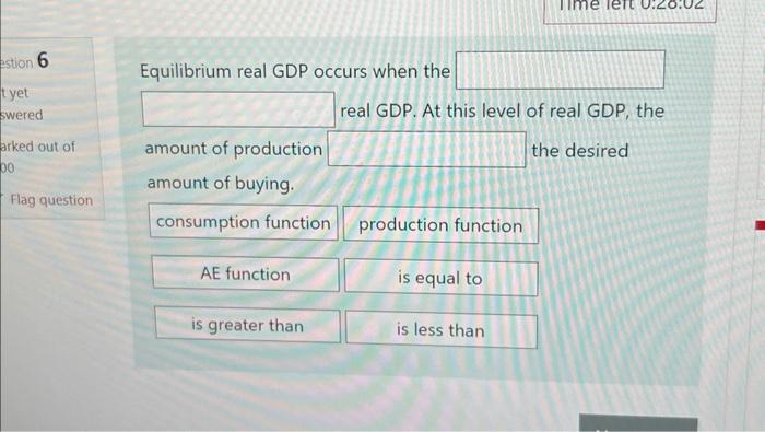 Solved Equilibrium real GDP occurs when the real GDP. At | Chegg.com