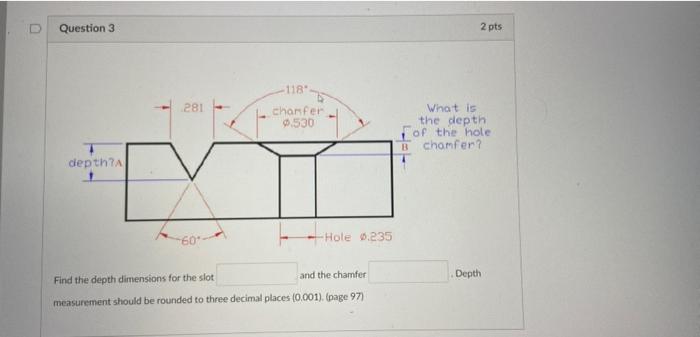 Solved Worksheet 9-2: Depth of Slots and Chamfers Look at | Chegg.com