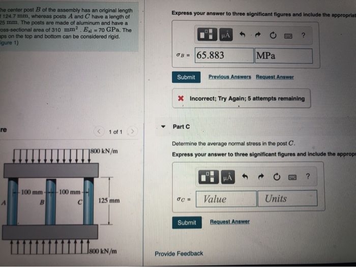 Solved Problem 4.64 The center post B of the assembly has an | Chegg.com