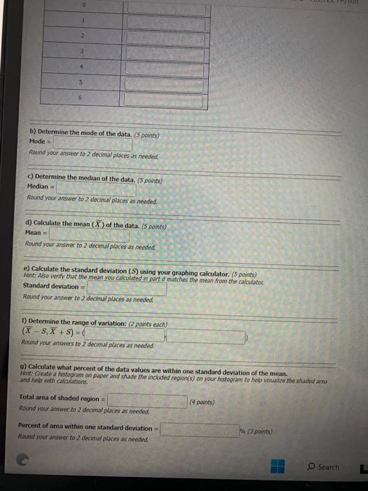 Solved a) Fitt in the frequency table for these data. b) | Chegg.com