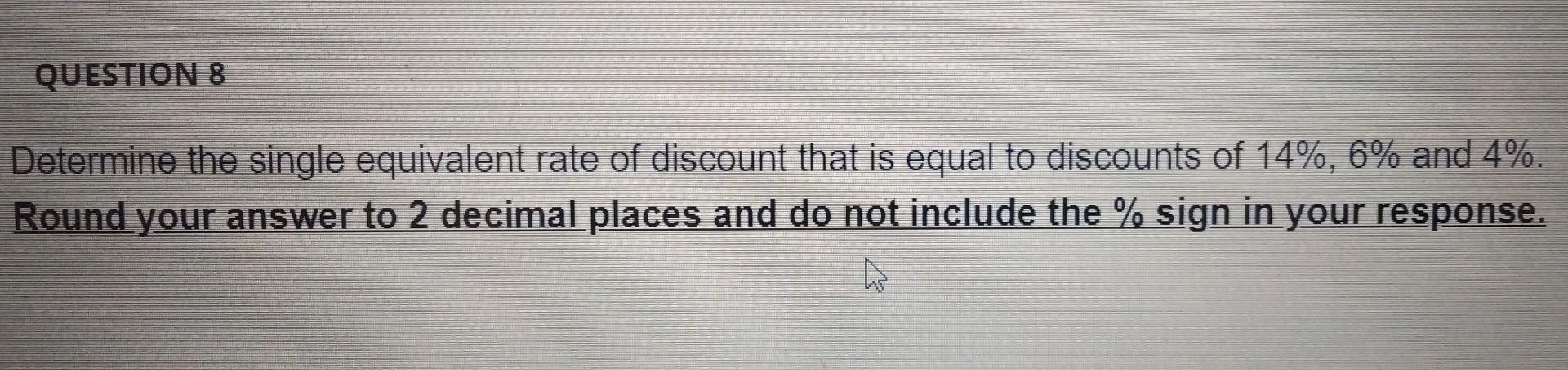Solved QUESTION 8 Determine the single equivalent rate of | Chegg.com