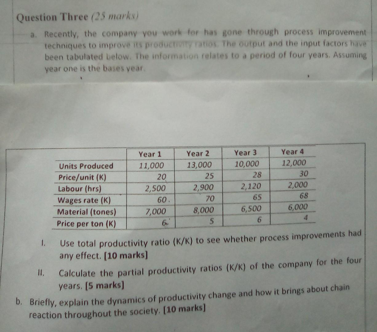 Solved Question Three (25 marks) a. Recently, the company | Chegg.com