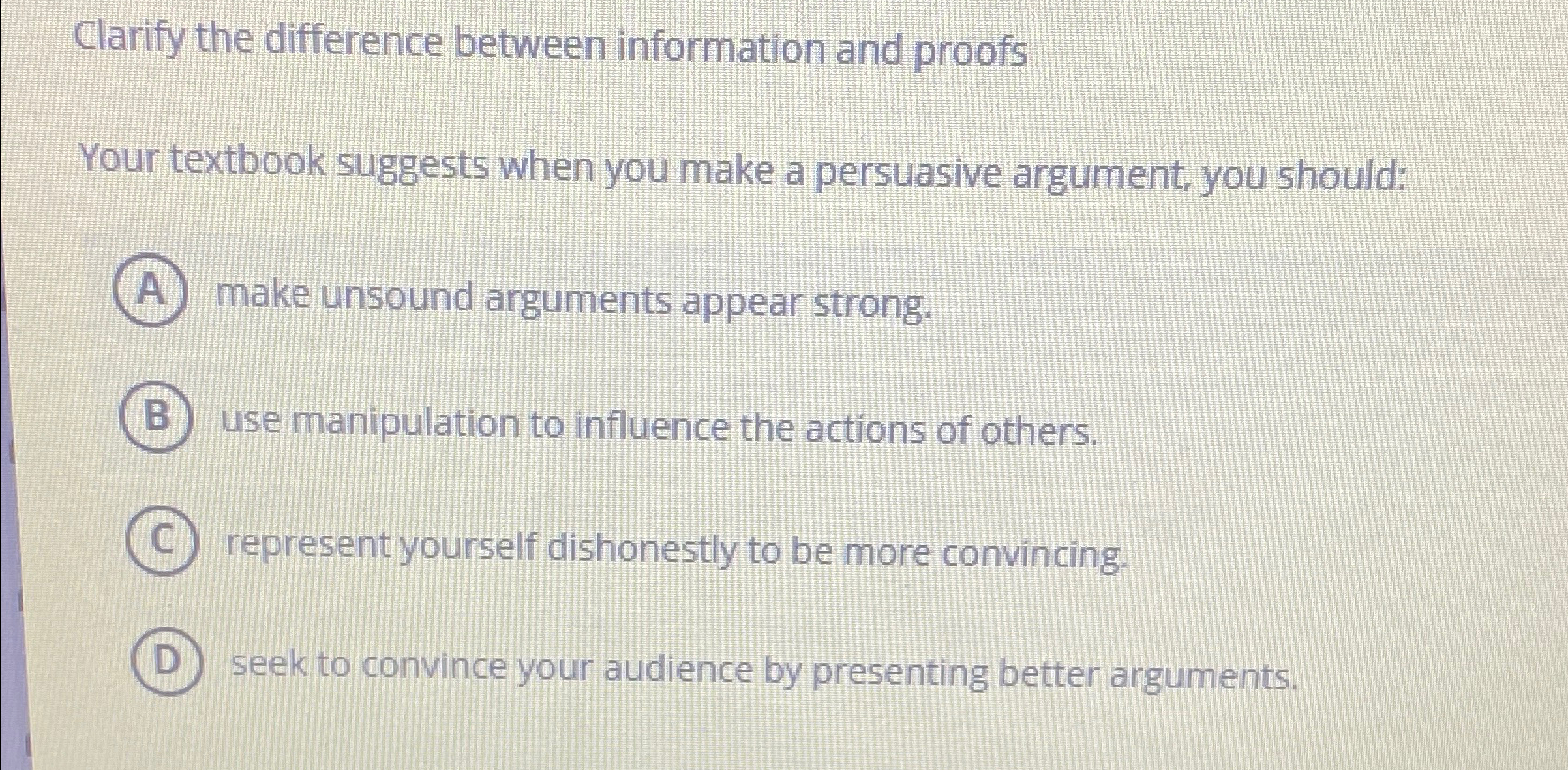 Solved Clarify the difference between information and | Chegg.com