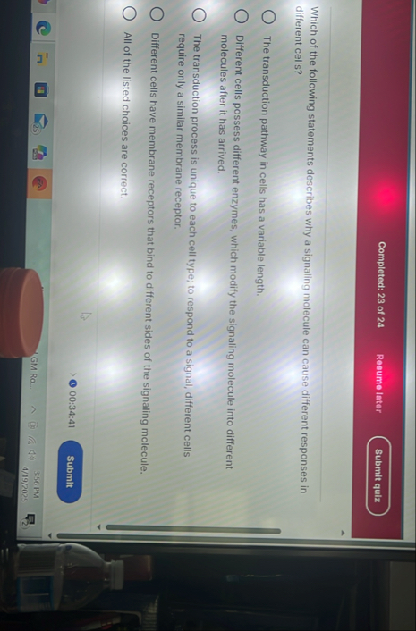 Solved Completed: 23 ﻿of 24Resume later Which of the | Chegg.com