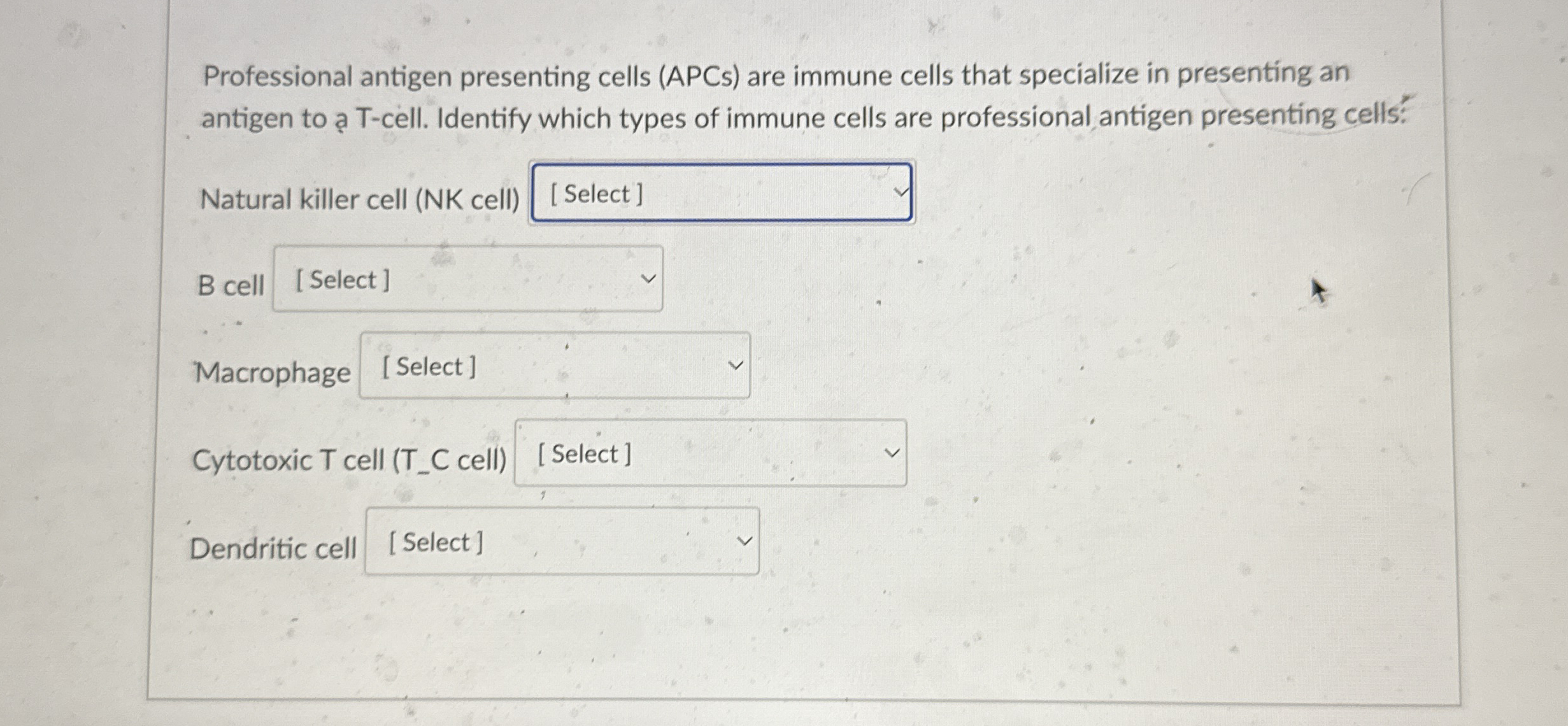 Solved Professional antigen presenting cells (APCs) ﻿are | Chegg.com
