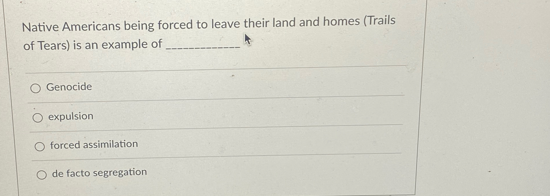 Solved Native Americans being forced to leave their land and | Chegg.com