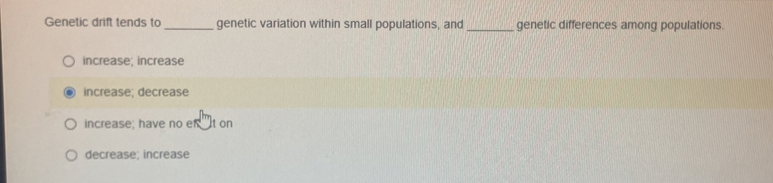 Solved Genetic drift tends togenetic variation within small | Chegg.com