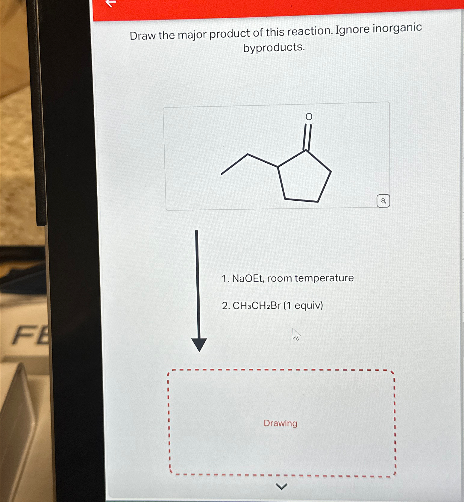 Solved Draw the major product of this reaction. Ignore | Chegg.com