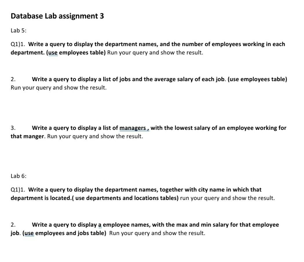Database Lab Assignment 3 Lab 5 Q11 Write A Query 7339