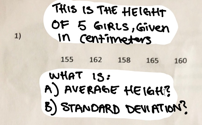 Solved THIS IS THE HEIGHT OF 5 GIRLS, Given In centimeters | Chegg.com