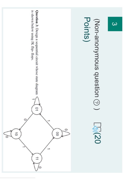 Solved 3 (20 (Non-anonymous question ® ) Points) 00 Question | Chegg.com