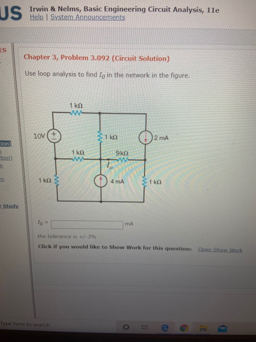Solved US Irwin & Nelms, Basic Engineering Circuit Analysis, | Chegg.com Solved US Irwin & Nelms, Basic Engineering Circuit Analysis, | Chegg.com
