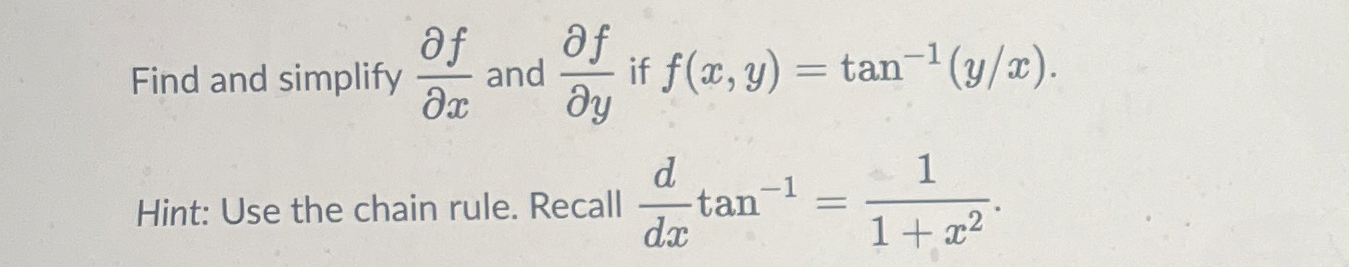 Solved Find and simplify delfdelx ﻿and delfdely ﻿if | Chegg.com