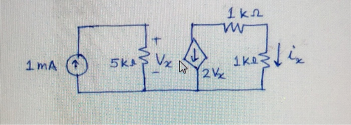 Solved 2. Calculate the voltage labeled Vx in the following | Chegg.com