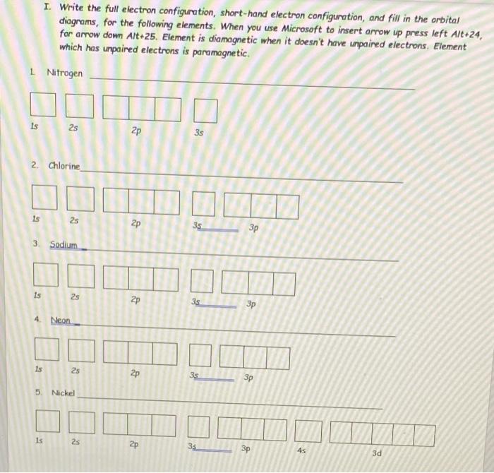 Solved 6. Determine what elements are denoted by the | Chegg.com