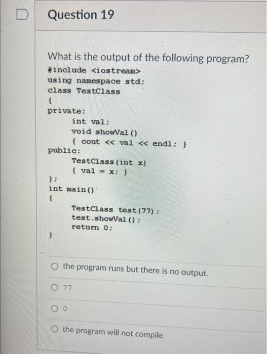 Solved For the following code, which statement is NOT true? | Chegg.com