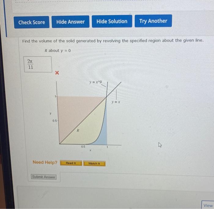 Solved Check Score 27t 11 Hide Answer Hide Solution Find the | Chegg.com