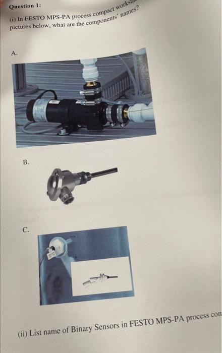 Solved Question 1: (i) In FESTO MPS-PA process compact wor | Chegg.com