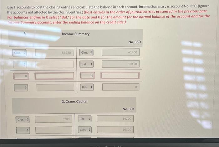 Solved what is incorrect in this question in income summary | Chegg.com