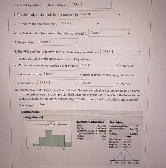 Solved Long jump distances. According to USATF.orgthe | Chegg.com