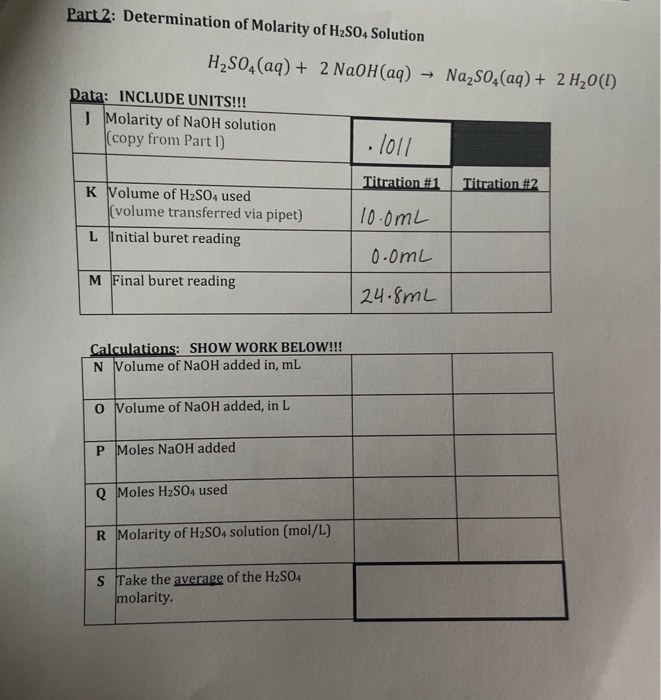 Solved Part 1: Standardization of NaOH solution HCl(aq) + | Chegg.com