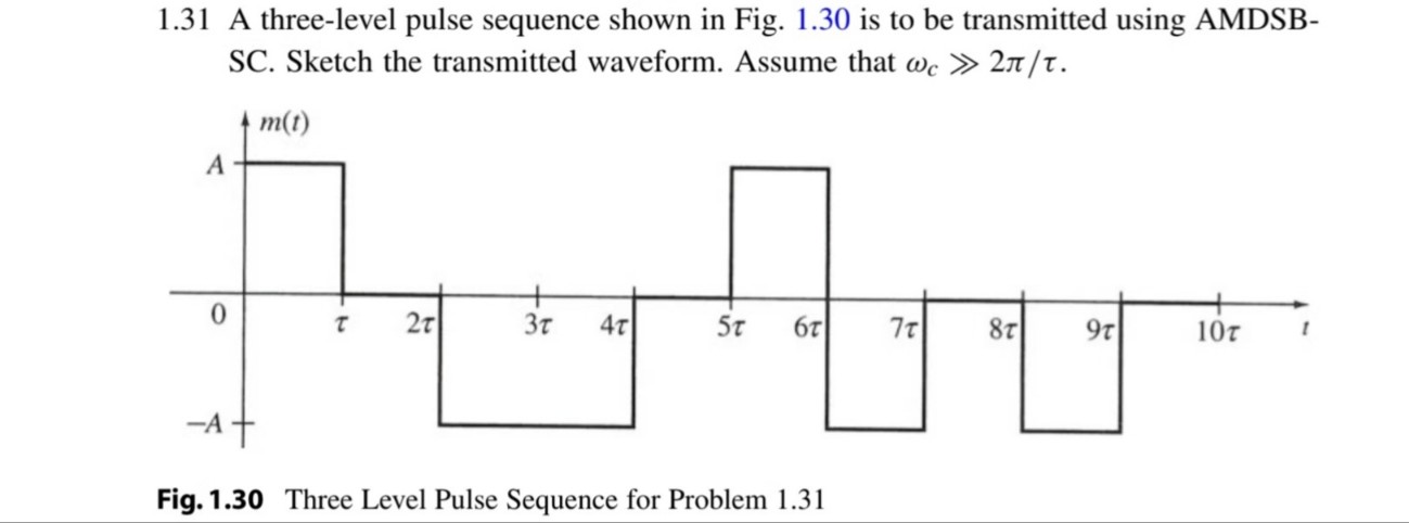 Solved 1.31 A three-level pulse sequence shown in Fig. 1.30 | Chegg.com