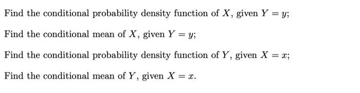 Solved Let the joint probability density function of (X,Y) | Chegg.com