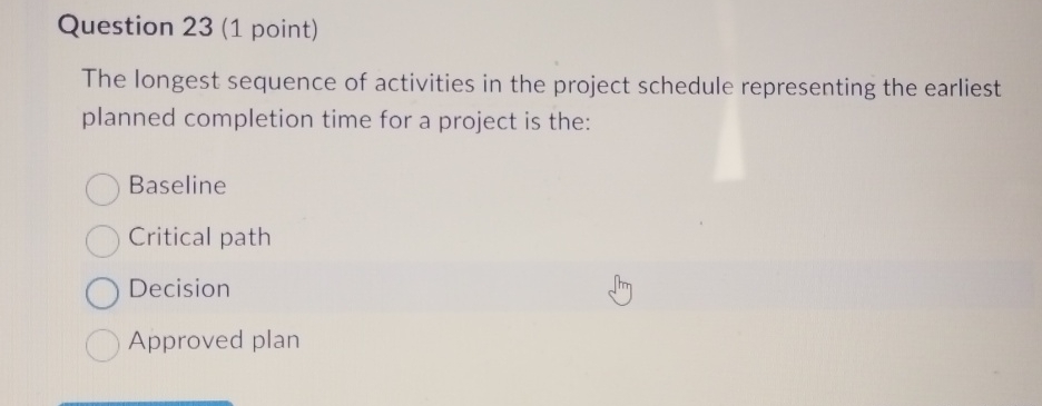 Solved Question 23 (1 ﻿point)The longest sequence of | Chegg.com