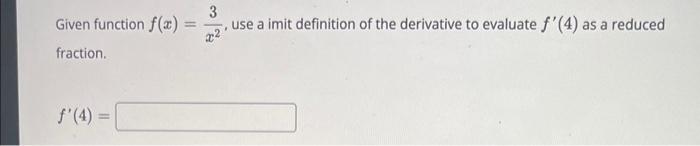 Solved Given function f(x)=x23, use a imit definition of the | Chegg.com