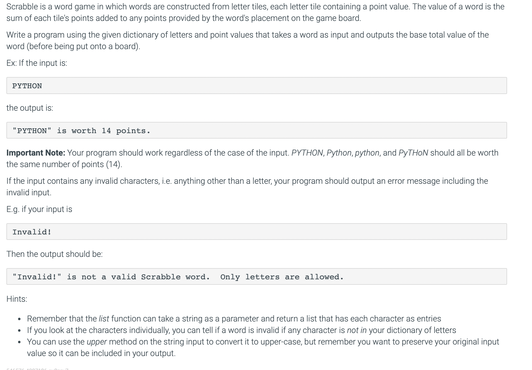 Solved Scrabble is a word game in which words are | Chegg.com