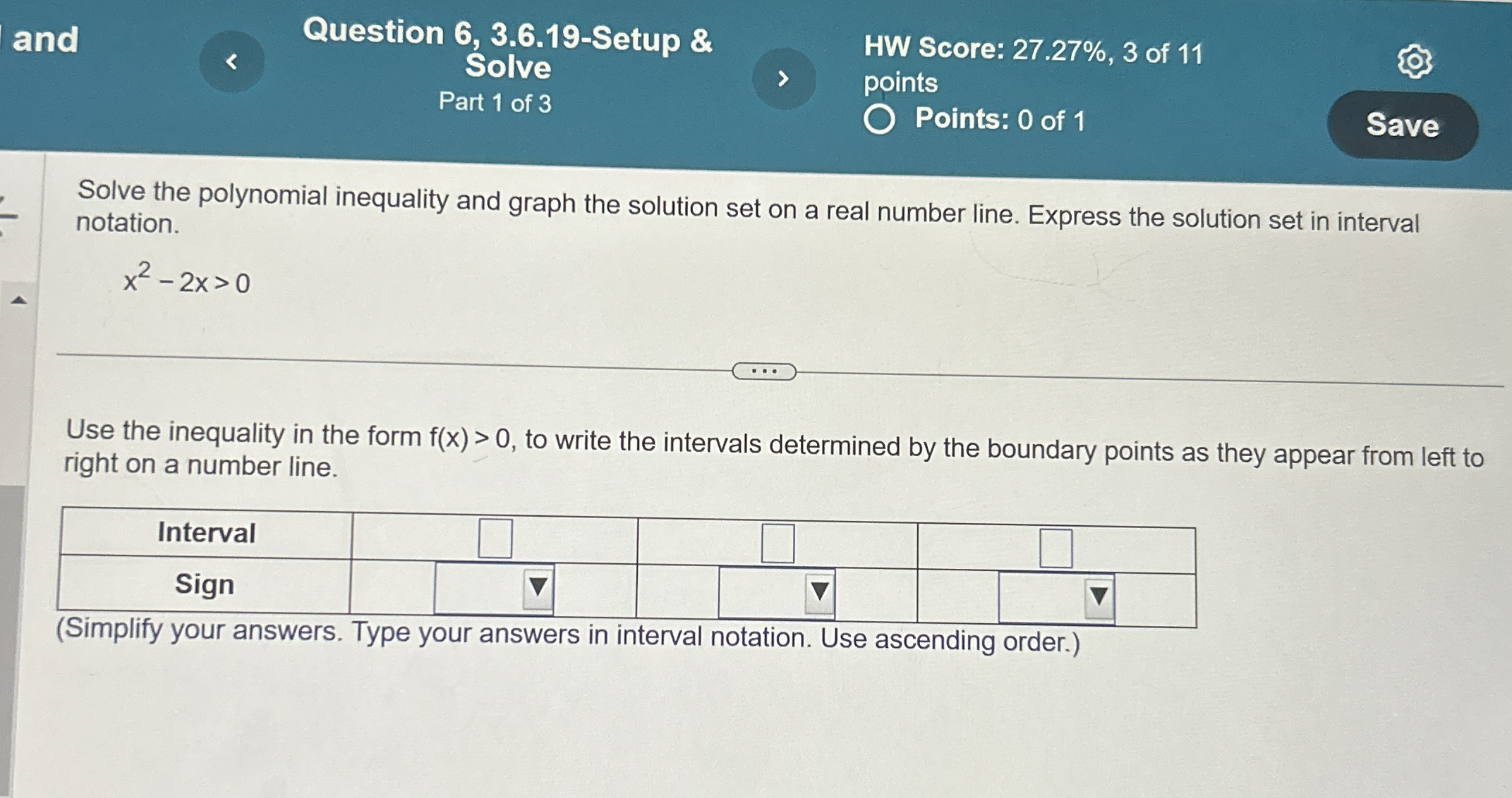 Solved andQuestion 6, 3.6.19-Setup &SolveHW Score: 27.27%, 3 | Chegg.com