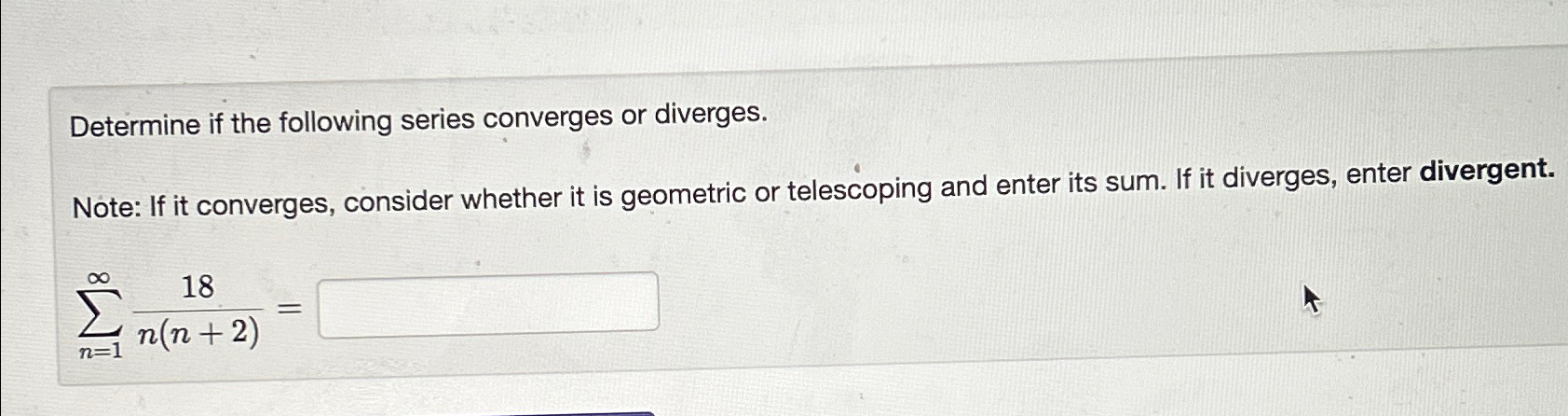 Solved Determine if the following series converges or | Chegg.com