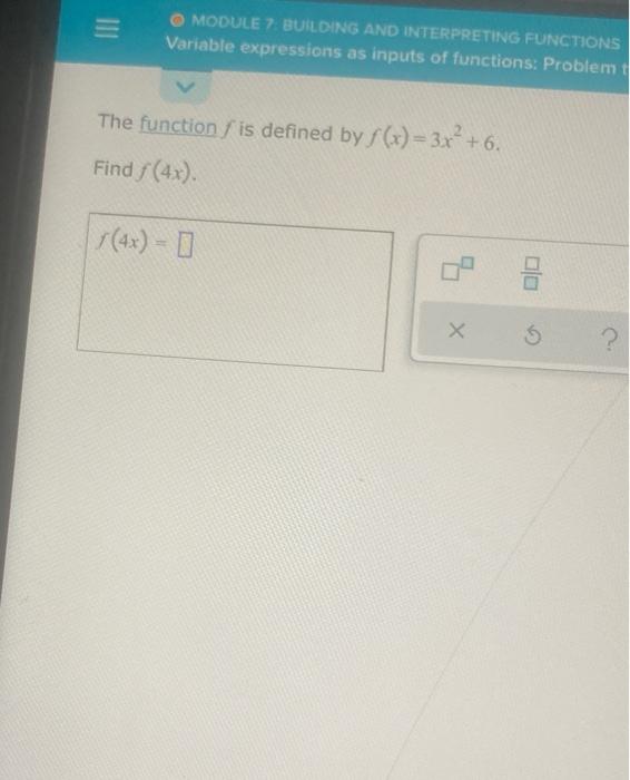Solved E MODULE 7 BUILDING AND INTERPRETING FUNCTIONS | Chegg.com