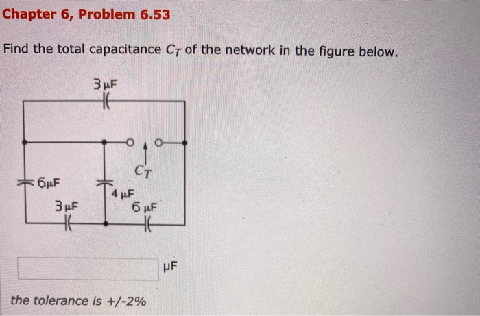 Solved Chapter 6, Problem 6.53 Find the total capacitance Ct | Chegg.com