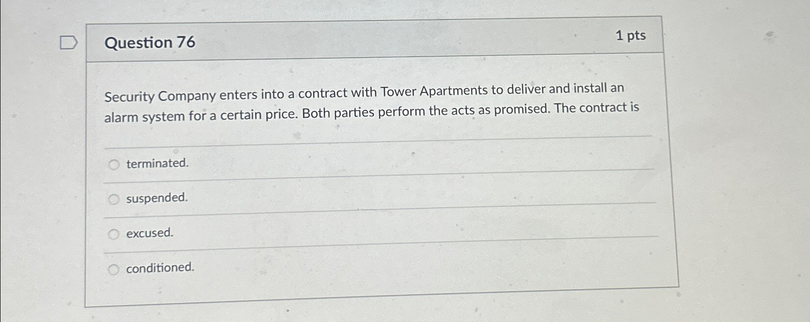Solved Question 761 ﻿ptsSecurity Company enters into a | Chegg.com