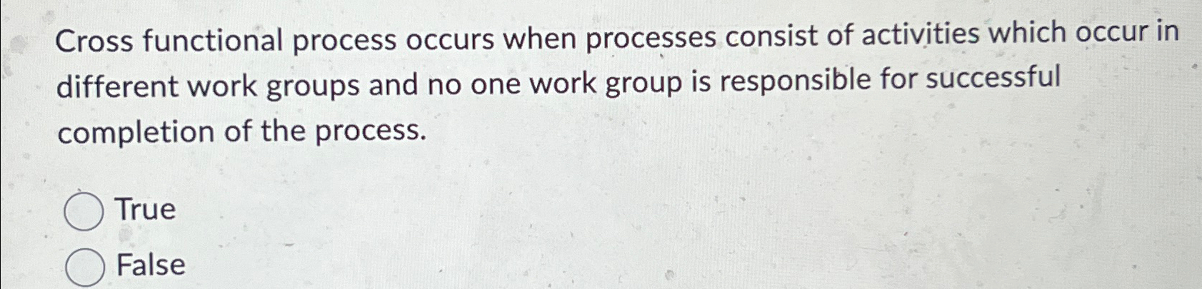 Solved Cross functional process occurs when processes | Chegg.com