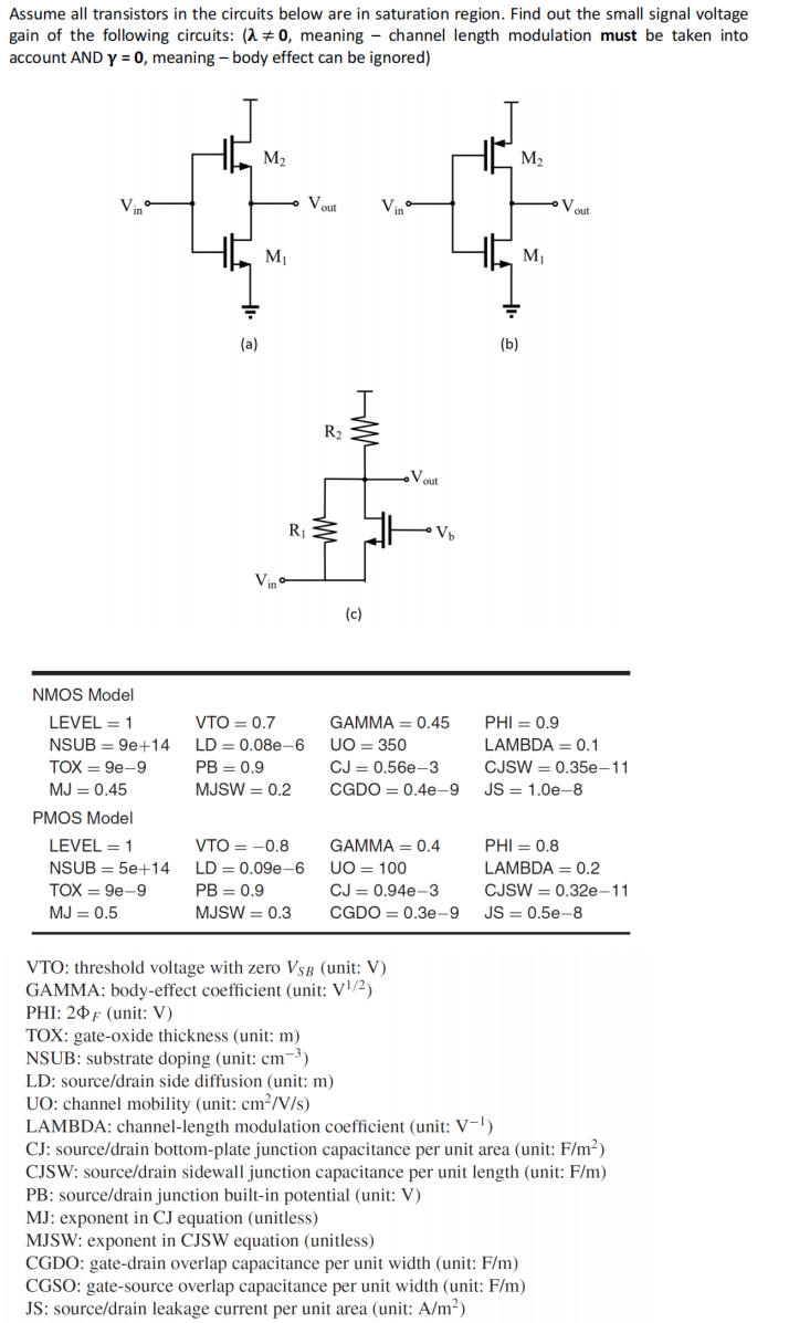 Assume all transistors in the circuits below are in | Chegg.com