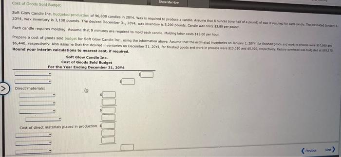 Solved 20Y4, wax inventory is 3,100 pounds. The desired | Chegg.com