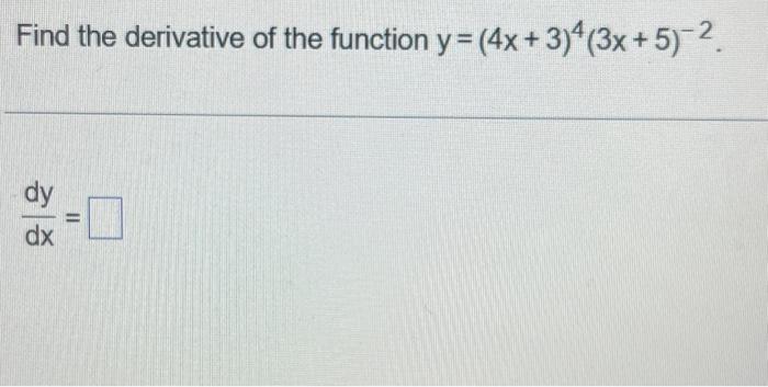 Solved Find the derivative of the function | Chegg.com