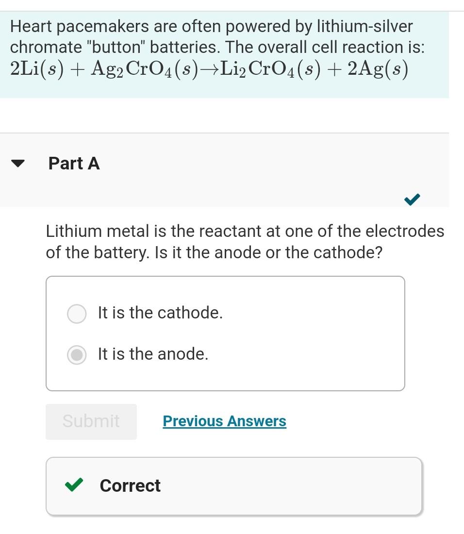 Solved Choose the two half-reactions from Appendix E in the | Chegg.com